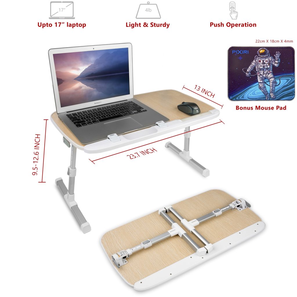 Adjustable Laptop Stand for Bed , Work From Home Desk, Height ...